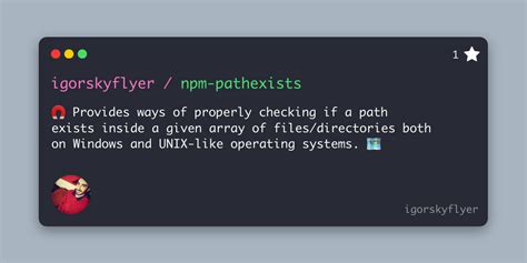 Github Igorskyflyernpm Pathexists 🧲 Provides Ways Of Properly