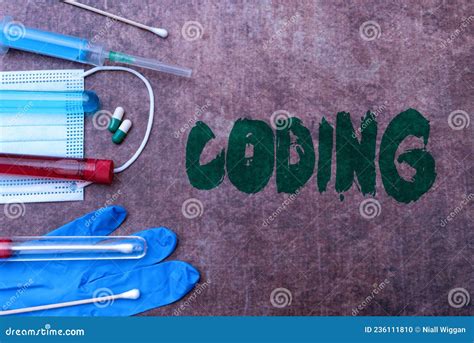 Sign Displaying Coding Business Approach Assigning Code To Something