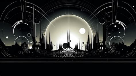 premium photo an abstract sci fi scene with a large sphere in the middle