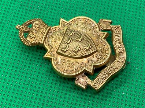 Ww1 Sussex Yeomanry Regiment Cap Badge The Militaria Shop