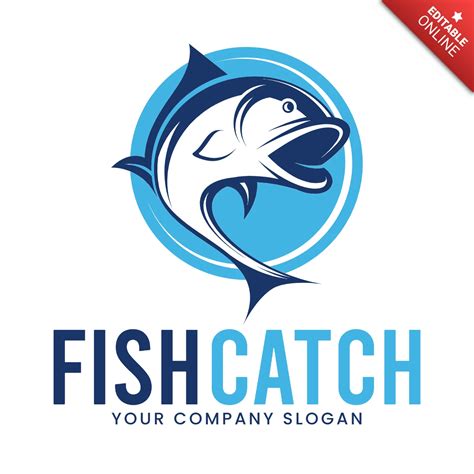 Fish Catch Logo Design Template Free Design Template