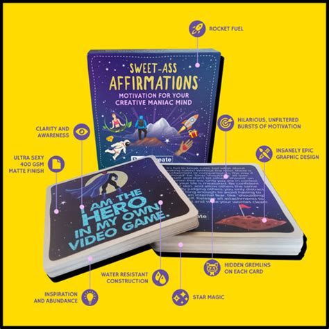 Sweet Ass Affirmations Deck Affirmation Cards For Creative Maniacs