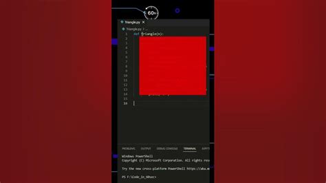 Triangle Pattern Using Python Code In 60 Seconds Cstricks Youtube