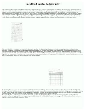Fillable Online A Free And Simple Fillable Rent Ledger Template Excel