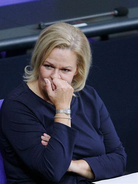 Bundesinnenministerin Nancy Faeser SPD hat Weigerung der Bundesregierung bekräftigt in Itali