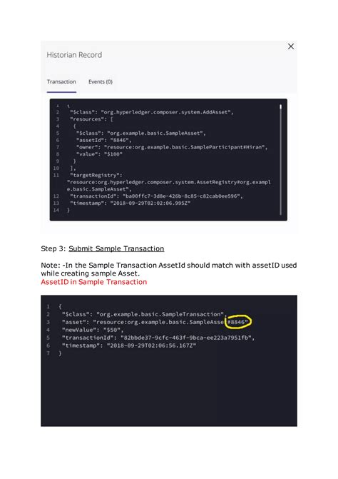 blockchain sample application steps docx technology and computing