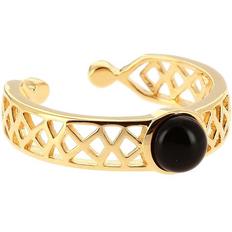 Bague Mia Doré And Onyx Noir Sur Bijourama Référence Des Bijoux Femme En