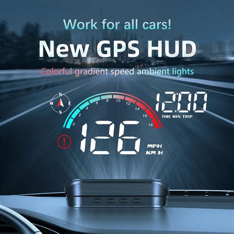 M22 Автомобильный Hud Проекционный дисплей Универсальный цифровой Gps