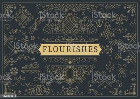 서예 빈티지 장식 적인 배경을 번성 소용돌이와 비네팅 요소가있는 황금 화려한 페이지 프레임 디자인 템플릿입니다 벡터 럭셔리 초대 만연체에 대한 스톡 벡터 아트 및 기타