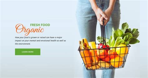 Fresh Organic Food Css Template By Nicepage
