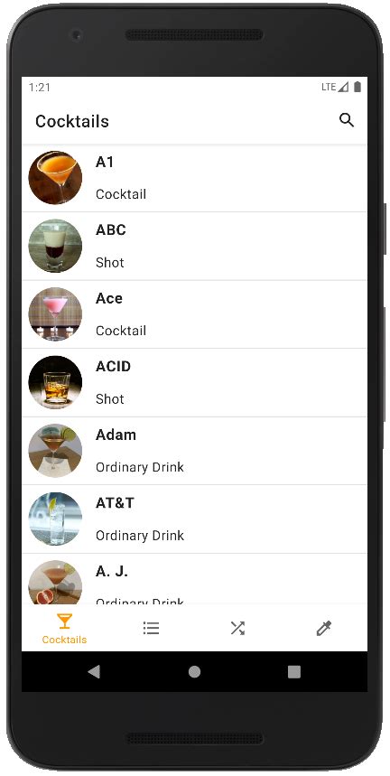 Github Veselovvv Drinks Android App Using Kotlin This App Displays A List Of Drinks