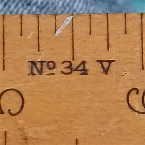 Stanley Ruler No 34 V Vertical Read Maple Wood 24” Bench Rule Rarest