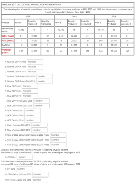 Solved Exercise 204 Calculating Nominal Gdp From Raw Data
