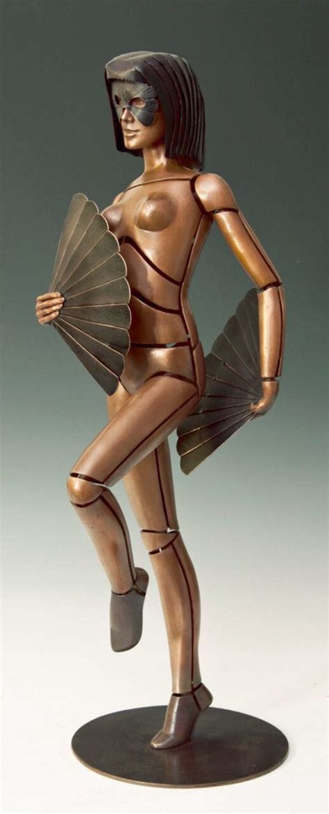 FANTESIA III Naked Girl Fan Dancer Bronze Sculpture ArtParkS