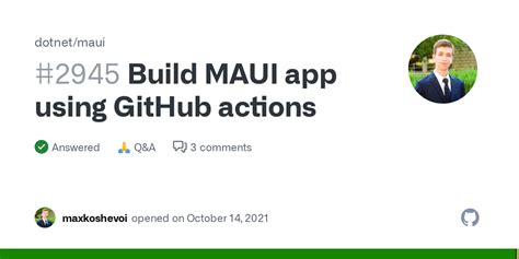 Build Maui App Using Github Actions · Dotnet Maui · Discussion 2945