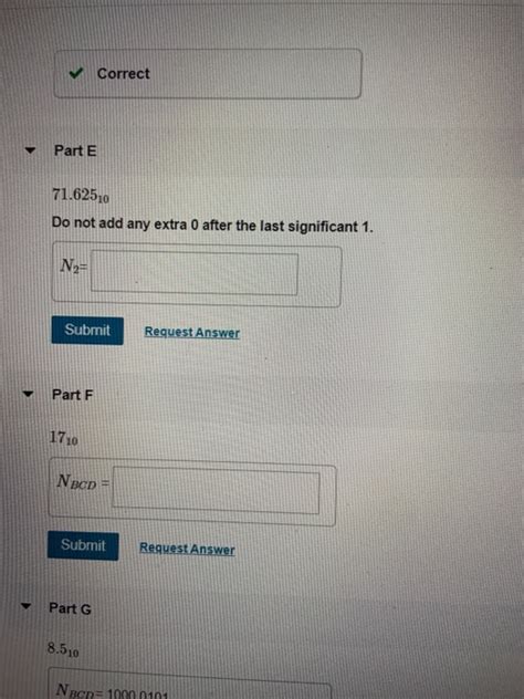 solved express the following decimal numbers in binary form