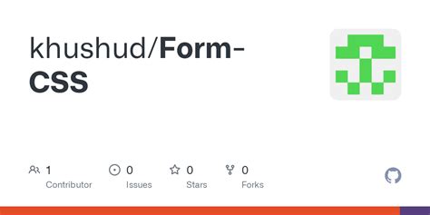 Github Khushudform Css