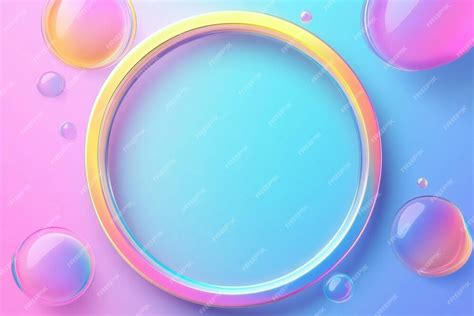 A Rainbow Colored Circle With A Rainbow Colored Border Premium Ai Generated Image