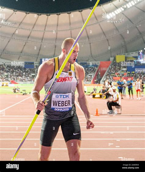 Julian Weber Germany 6th Place Fires At Mens Final Javelin Throw On