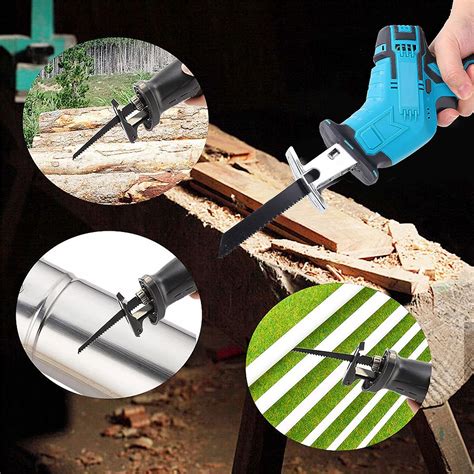 Praxo 21v Cordless Reciprocating Saw With 2 Batteries 8 Blades For