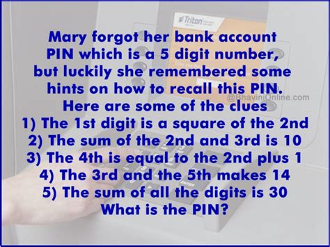 Crack The Code Riddle What Is The 5 Digit Pin Number Crack The Code Riddle What Is The 5 Digit Pin Number