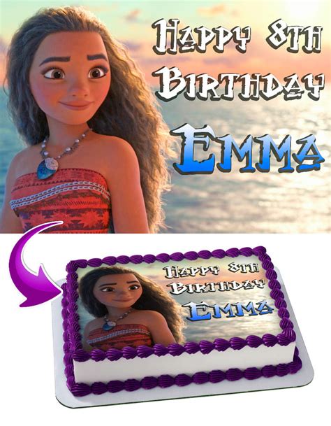 Moana Edible Cake Toppers Ediblecakeimage