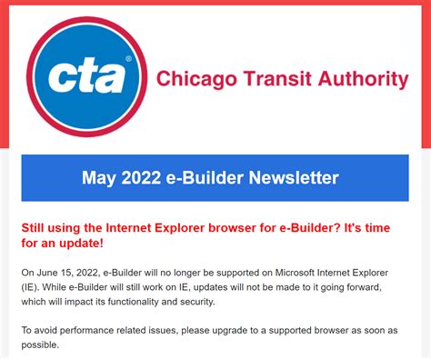 May 2022 Cta E Builder Newsletter Chicago Transit Authority Help Center