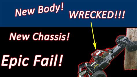 Installing A New Chassis And Body On A Wrecked Rovan Baja 5b Epic Fail