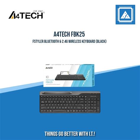 A4tech Fbk25 Fstyler Bluetooth And 2 4g Wireless Keyboard Black Bluearm Computer Store