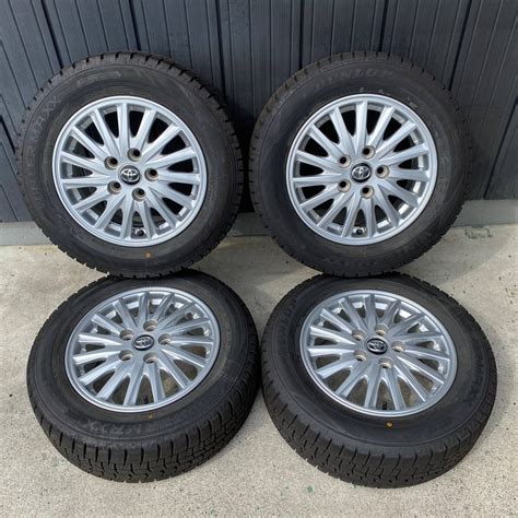 【やや傷や汚れあり】《良品》4本セット 15インチ スタッドレス ダンロップ ウィンターマックス 19565r15 6j50 5h 114
