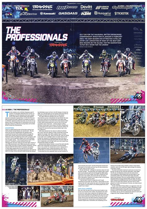 Arenacross 2024 Programme — Ian Rox Art