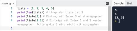 Listen In Python Die Wichtigsten Funktionen Im Überblick Mint First