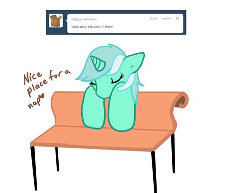 Safe Artist Azure Doodle Lyra Heartstrings Pony Unicorn G Ask Bench Eyes