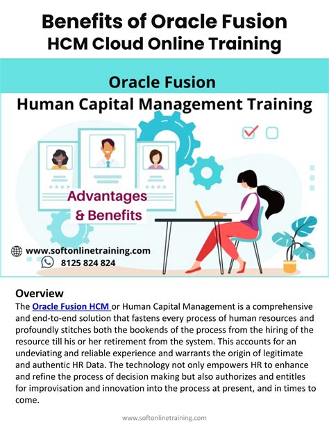 Benefits Of Oracle Fusion HCM Cloud Online Training SOT