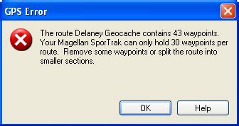 GPS Error Messages Learn How Using ExpertGPS Map Software