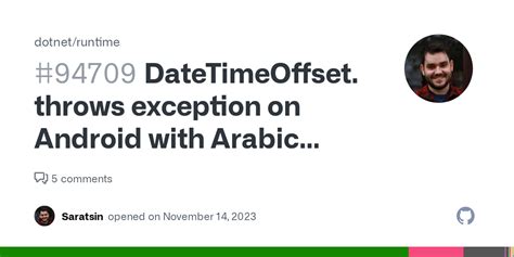 Datetimeoffsetnow Throws Exception On Android With Arabic Language