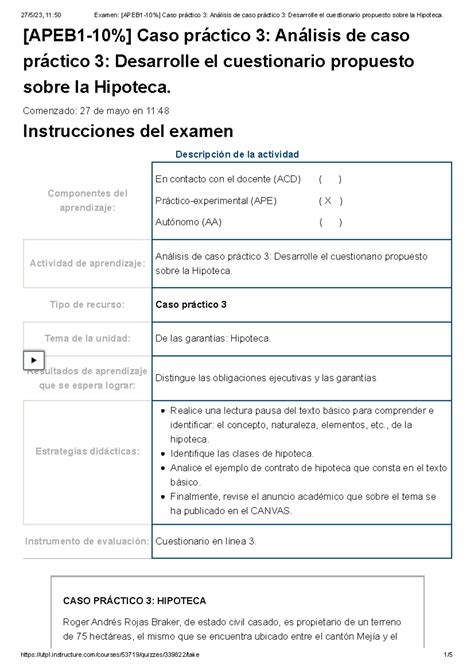 Examen Apeb 1 10 Caso Práctico 3 Análisis De Caso Práctico 3