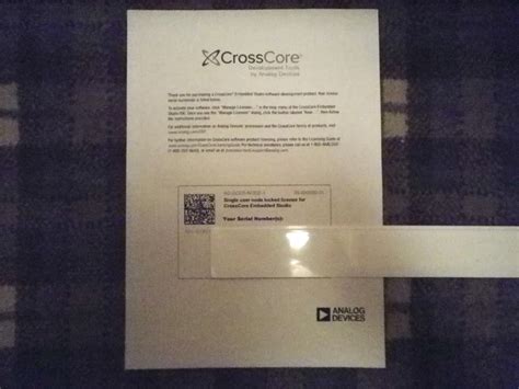 LICENCE CROSSCORE EMBEDDED Studio CCES AD CCES NODE Périphériques analogiques ADI EUR