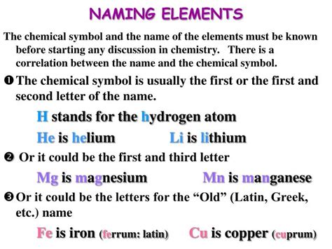 Ppt Naming Elements Powerpoint Presentation Free Download Id 297648