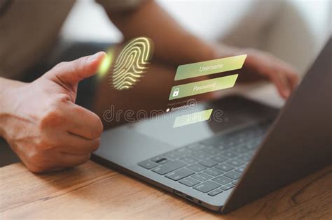 Biometric Fingerprint Authentication Screen Stock Photos Free