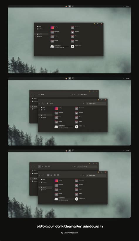 Old Big Sur Dark Theme Win11 By Cleodesktop On Deviantart
