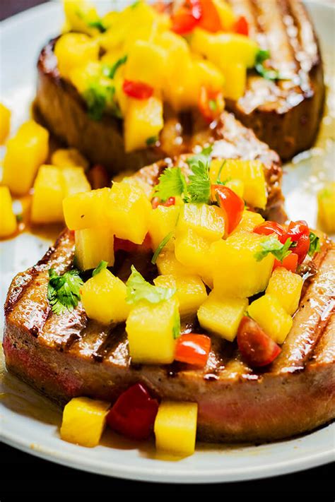 Grilled Tuna Steak With Pineapple Salsa Cooking Maniac