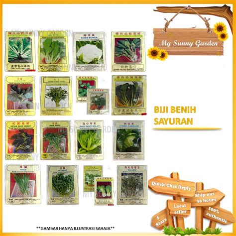 Biji Benih Sayur Buah Vegetable Seed Sayuran Sawi Salad Bayam Kangkung