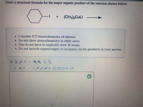 Solved Draw A Structural Formula For The Major Organic