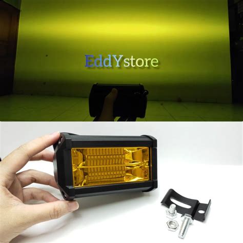 Jual Lampu Tembak Sorot LED Kuning BAR Cree Cwl 24 Mata 2 Susun Led