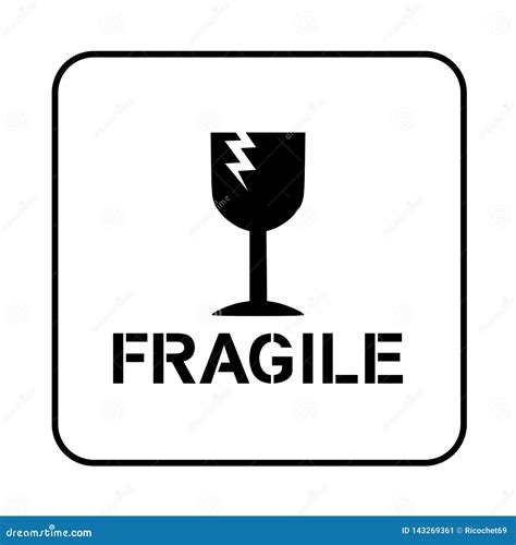 Fragile Sign Pictogram Stock Illustration Illustration Of Parcel