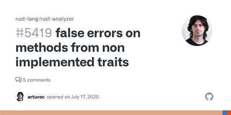 False Errors On Methods From Non Implemented Traits · Issue 5419