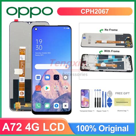 หน้าจอสัมผัสดิจิทัล Lcd 65 นิ้ว พร้อมกรอบ แบบเปลี่ยน สําหรับ Oppo A72