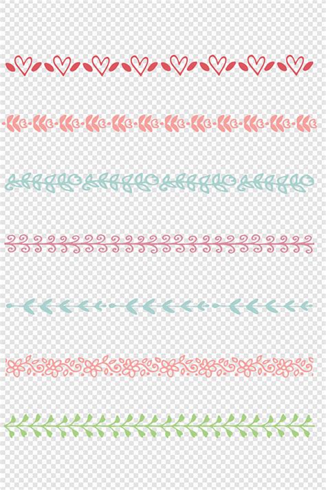 清新条纹线条分隔线手帐素材分界线底纹