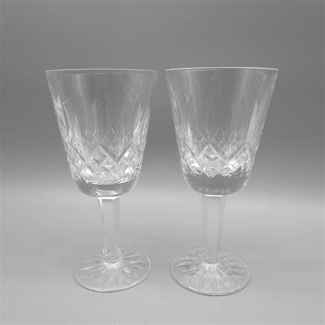 Set Of Two Waterford Crystal Lismore White Wine Glasses Ebay